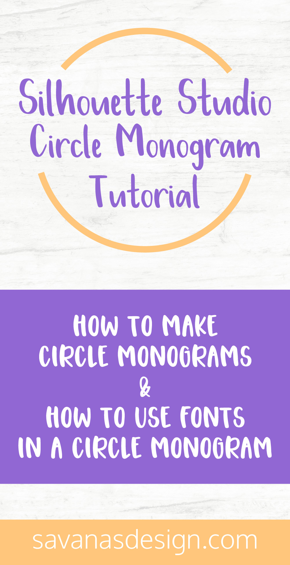 Silhouette Studio Circle Monogram Tutorial SVG EPS PNG DXF Cut Files 